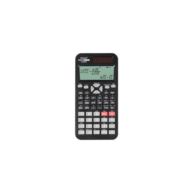 Rebell Calculatrice scolaire SC2060S, noir