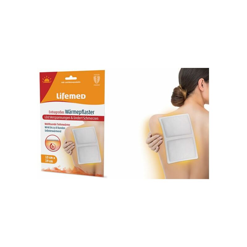 Lifemed Patch chauffant, 190 x 130 mm, blanc