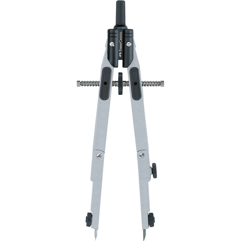 FABER-CASTELL Compas à réglage rapide, argent / noir