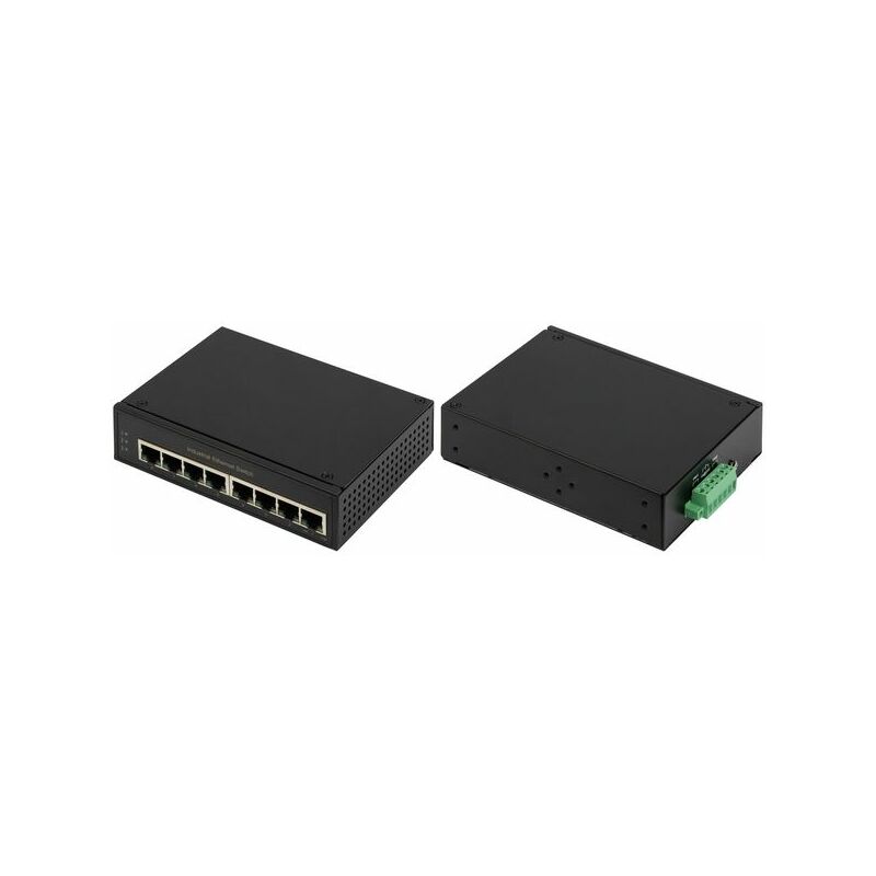 DIGITUS Commutateur Gigabit Ethernet industriel, 8 ports