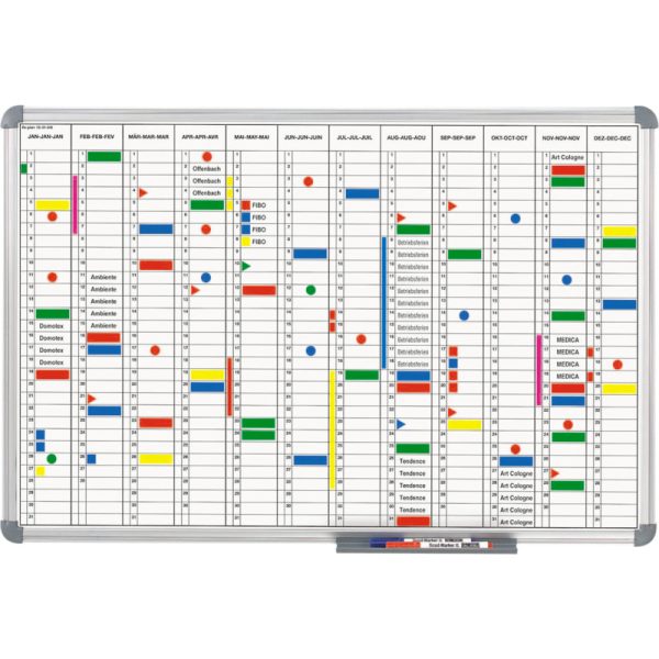 MAUL Tableau de planning annuel, (L)900 x (P)600 mm