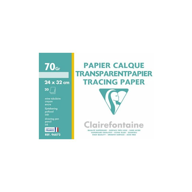 Clairefontaine Papier calque, 240 x 320 mm, 70 g/m2