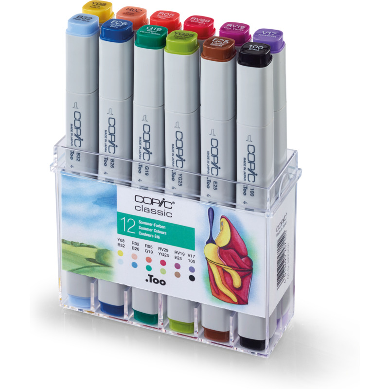COPIC Marqueur professionnel, kit de 12 couleurs été