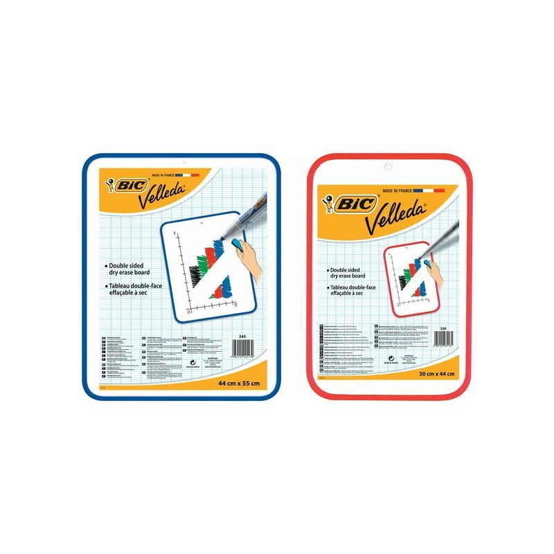 BIC Tableau blanc Velleda, 2 faces, dimensions: 300 x 440 mm