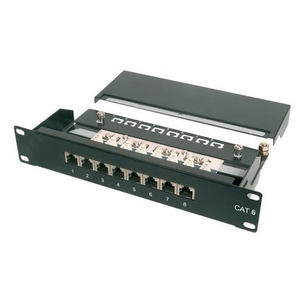 DIGITUS Panneau de brassage 10" cat.6, classe E, 8 x RJ45,