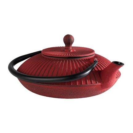 APS Théière ASIA, en fonte, 0,8 litre, rouge