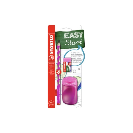 STABILO Kit pour écolier EASYgraph, pour droitiers, rose vif